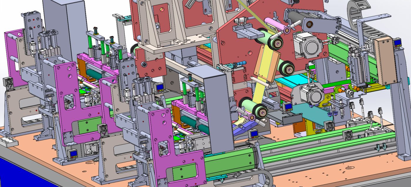 industrial 3D model Inclined surface automatic labeling machine ...