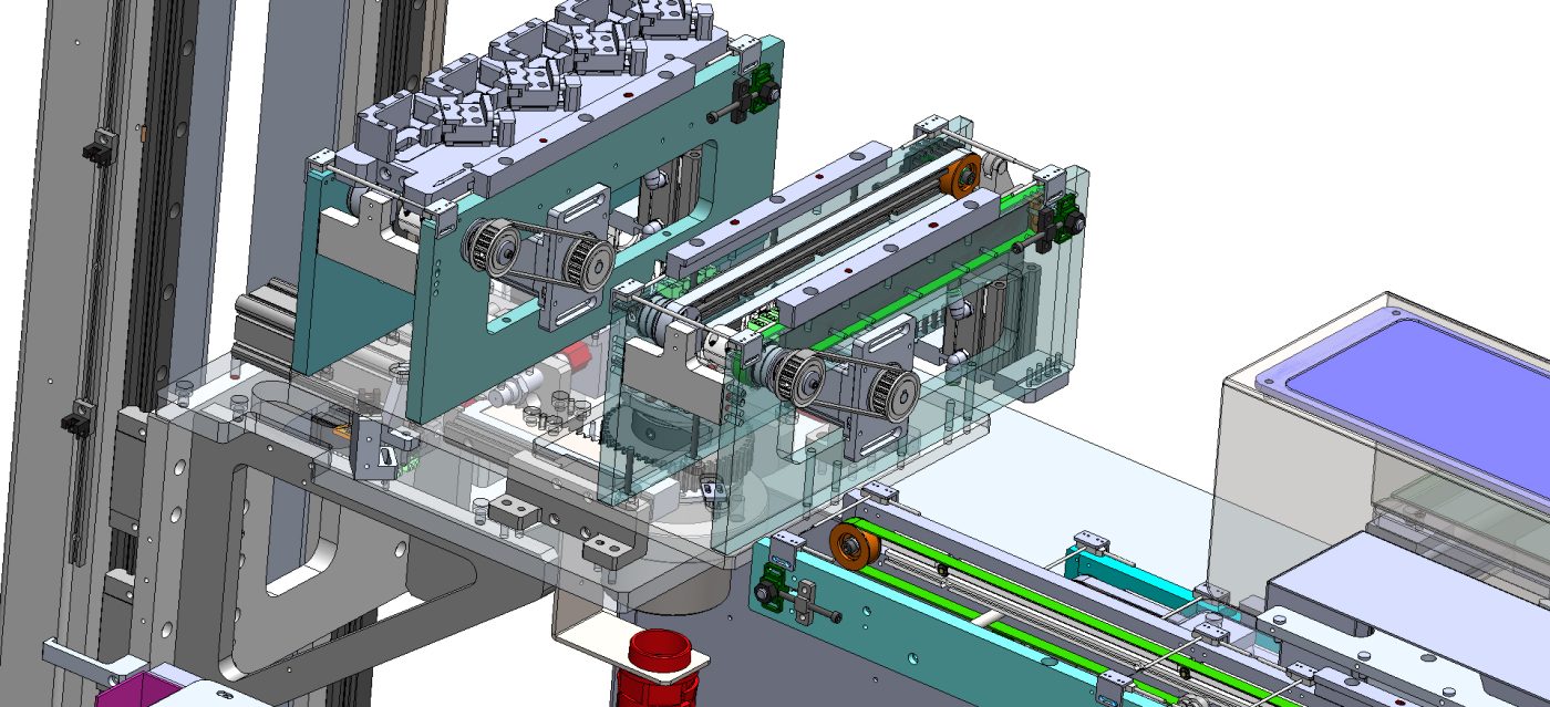 industrial 3D model lifting rotating redirecting products machine ...