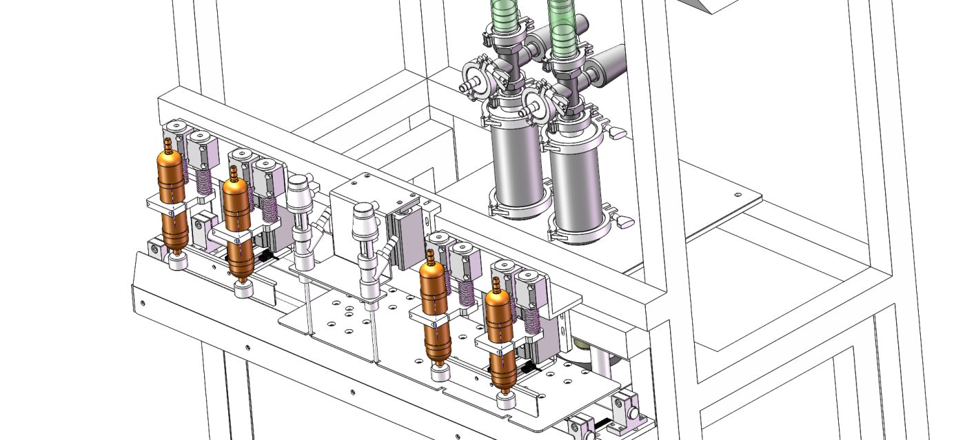industrial 3D model 2 head filling machine - MACHINE - WORLD