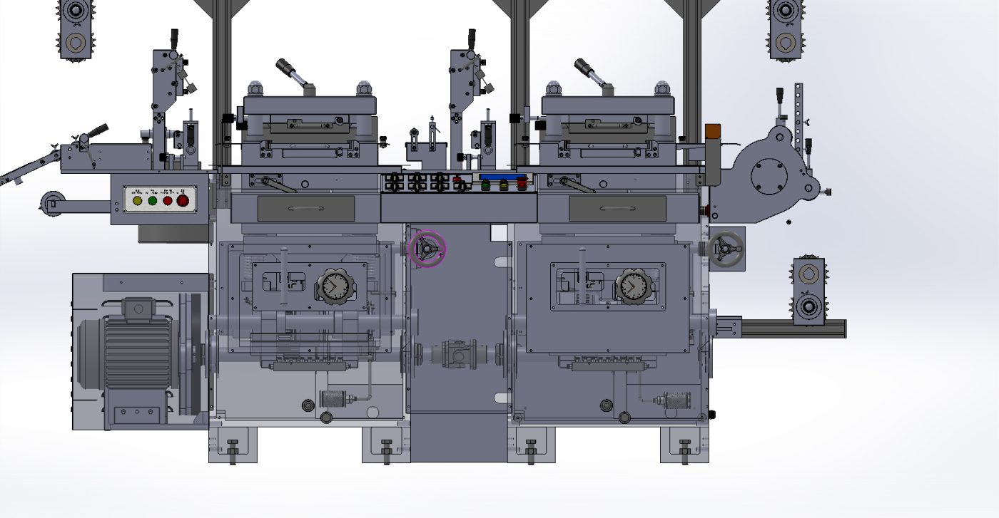 industrial 3D model Double Seat Die Cutting Machine - MACHINE - WORLD