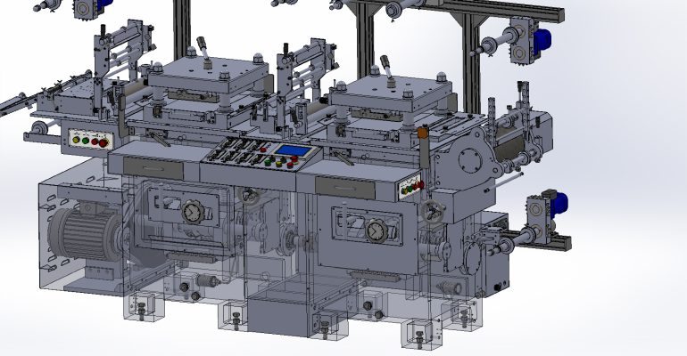 industrial 3D model Double Seat Die Cutting Machine - MACHINE - WORLD