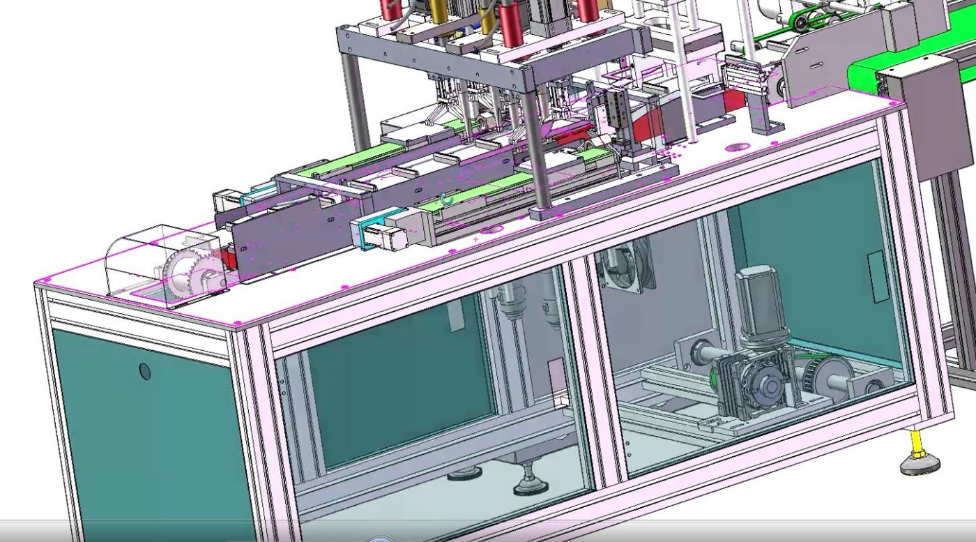 Industrial 3d Model Full Set Of Latest Third Generation Mask Machine Machine World