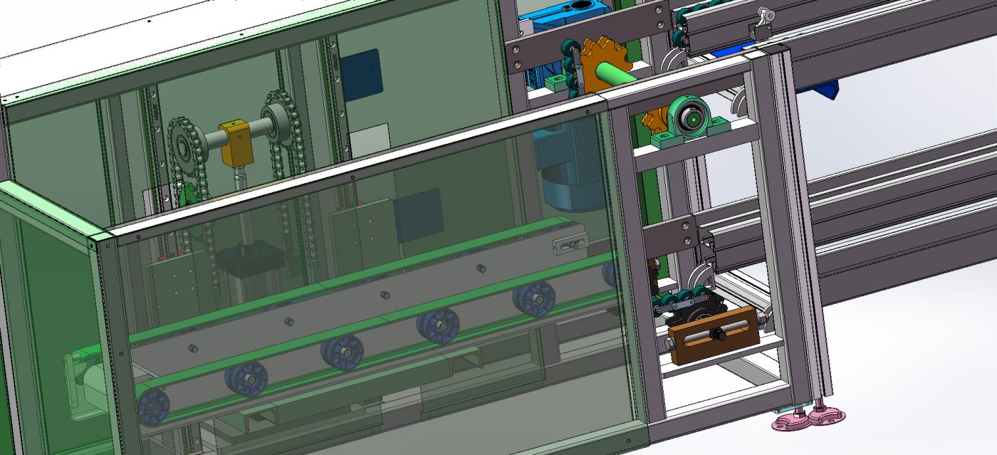 industrial 3D model Free flow conveyor - MACHINE - WORLD