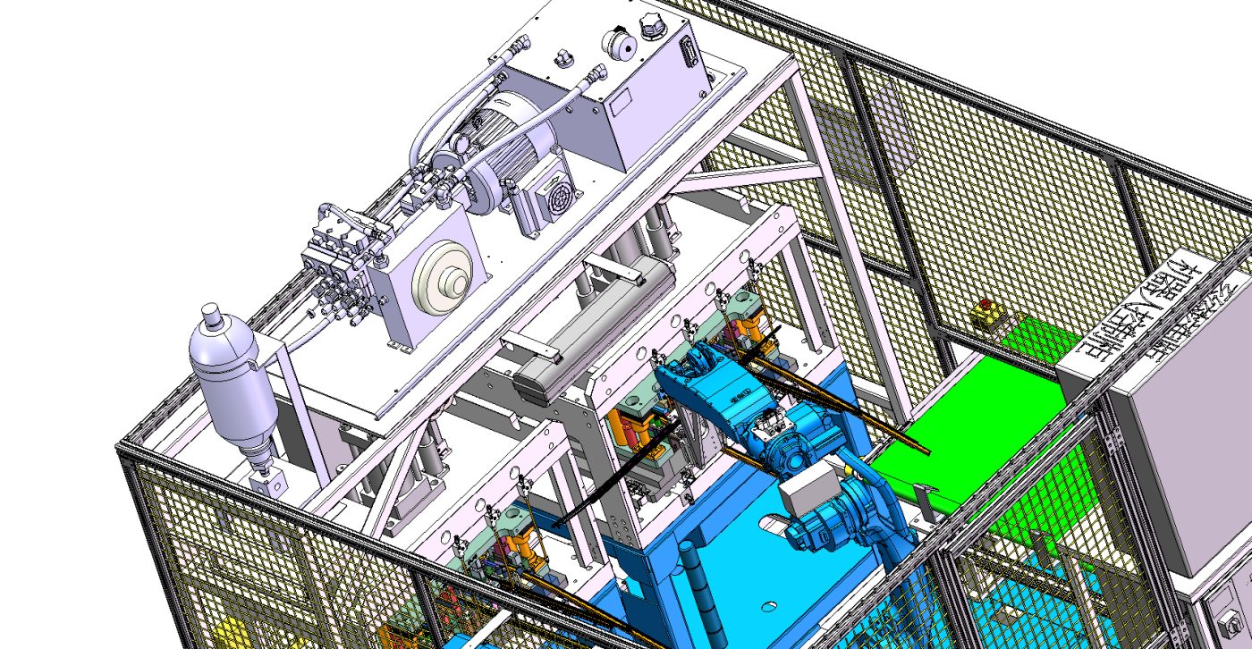 industrial 3D model automatic punching workstation - MACHINE - WORLD