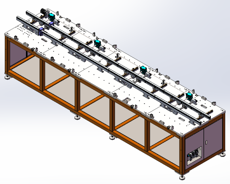 industrial 3D model Ground railway + robot structure - MACHINE - WORLD