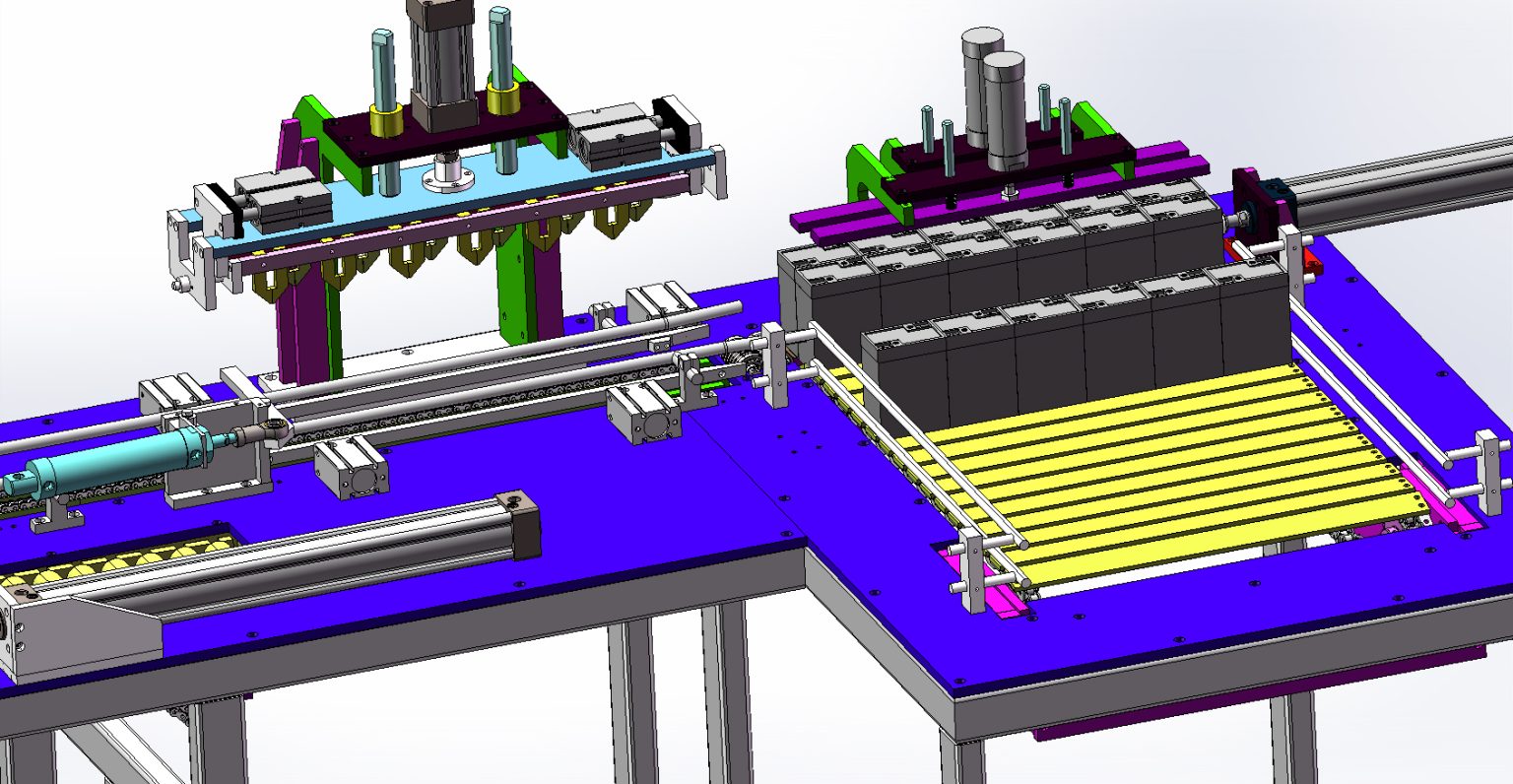 industrial 3D model 6V4 rear battery assembly line - MACHINE - WORLD