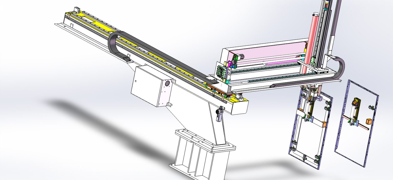 industrial 3D model An automatic loading and unloading controller of a ...