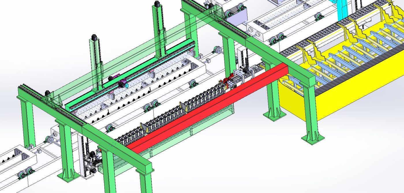 industrial 3D model Automatic concrete sleeper production line ...