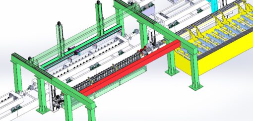 industrial 3D model Automatic concrete sleeper production line ...