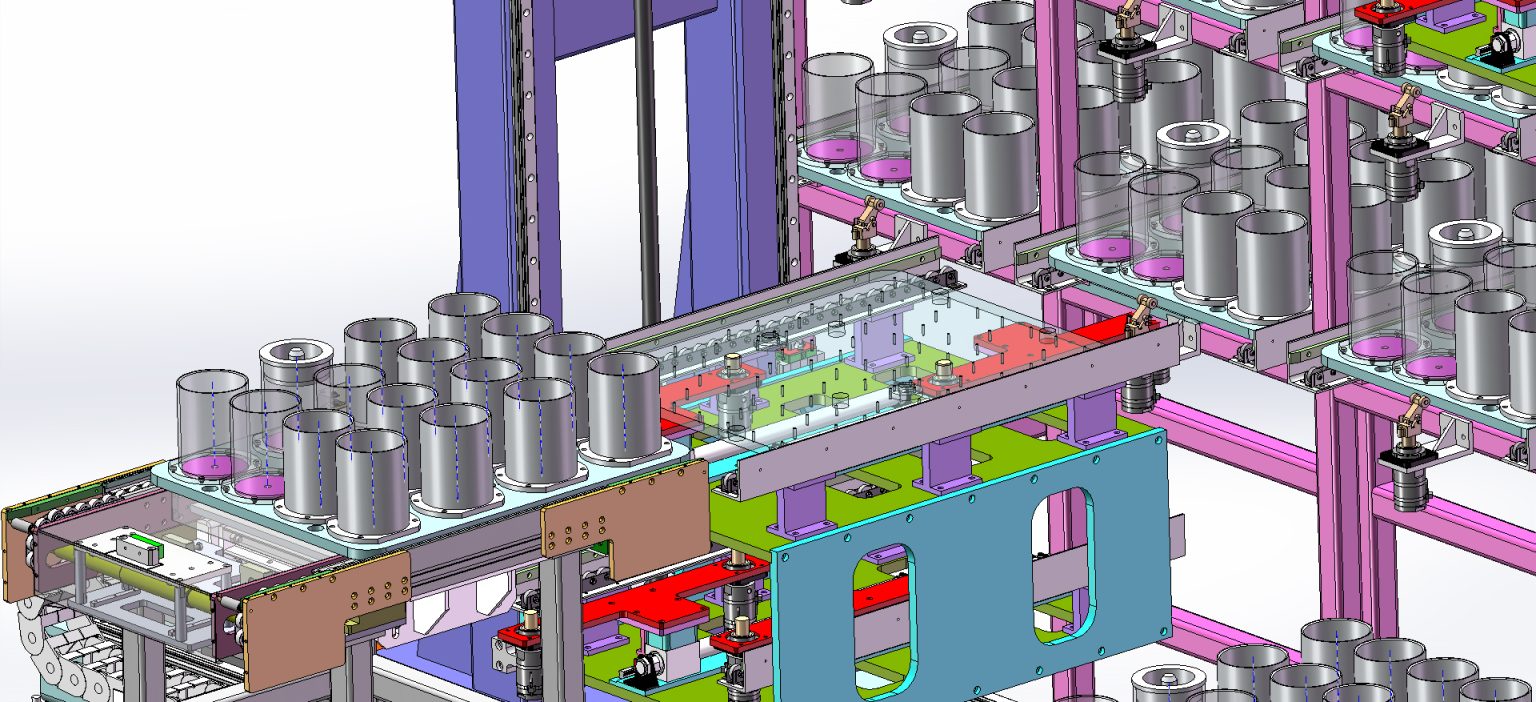 industrial 3D model Automatic loading and unloading system for small vertical warehouse ...