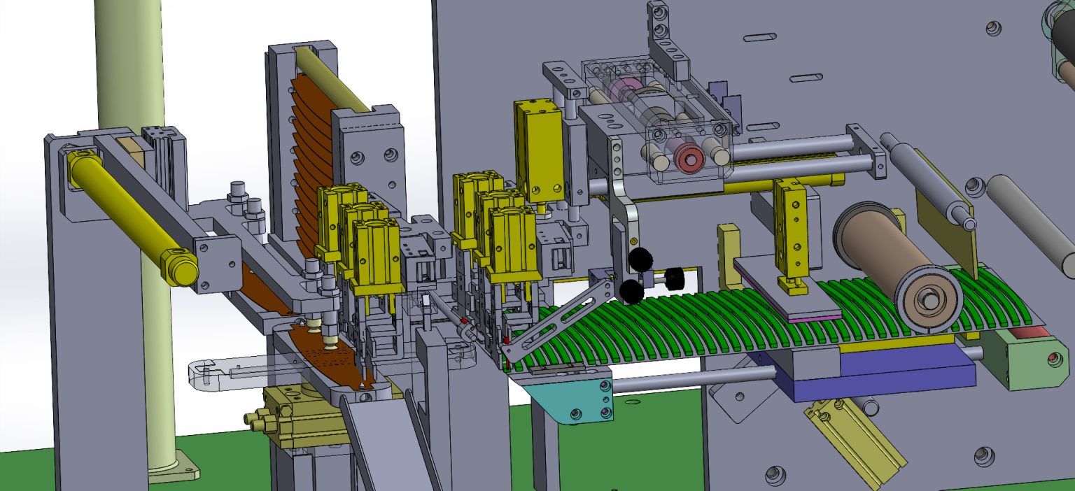 industrial 3D model Automatic plastic sheet peeling and gluing device ...