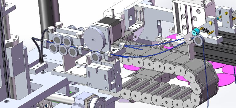 industrial 3D model Automatic wiring device for light board - MACHINE ...
