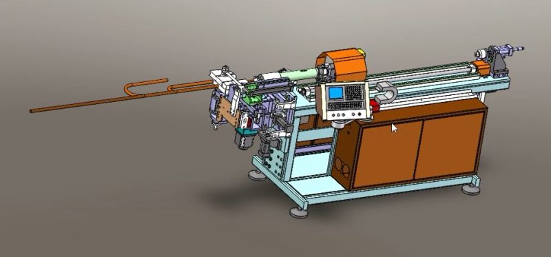 industrial 3D model Dual mode pipe bending machine equipment adopts numerical control system ...