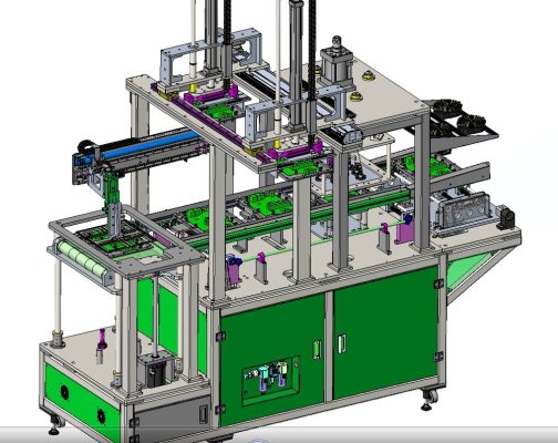 industrial 3D model Fully automatic assembly equipment automatic pick ...