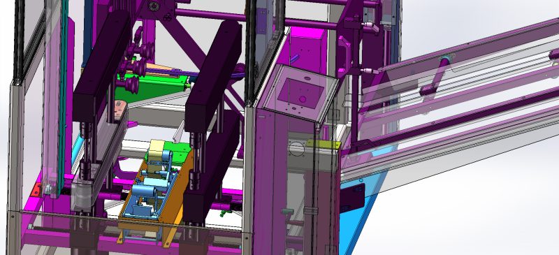 industrial 3D model Carton peeling and gluing machine - MACHINE - WORLD