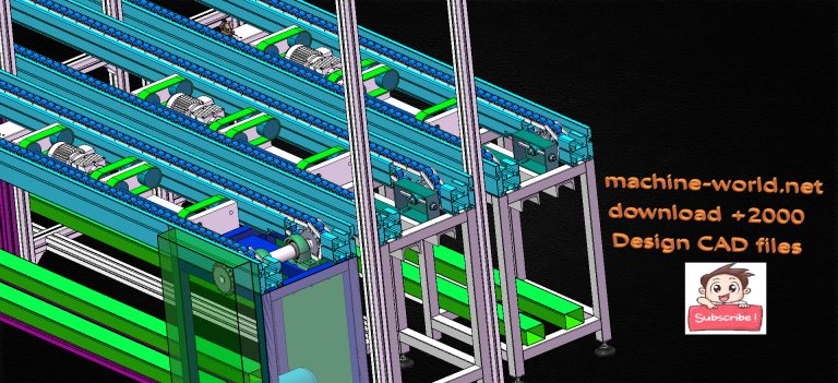 industrial 3D model Double speed chain assembly line - MACHINE - WORLD