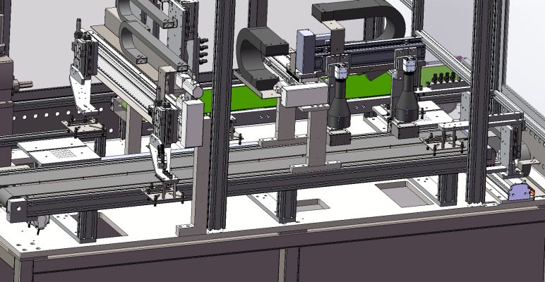 industrial 3D model Glue drying surface coating line to check ...