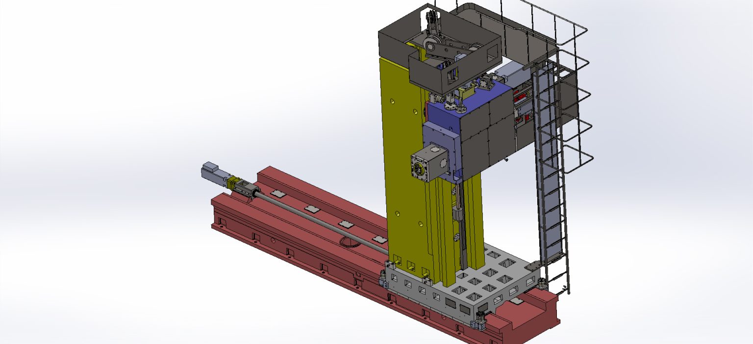 industrial 3D model Heavy duty CNC floor milling machine - MACHINE - WORLD