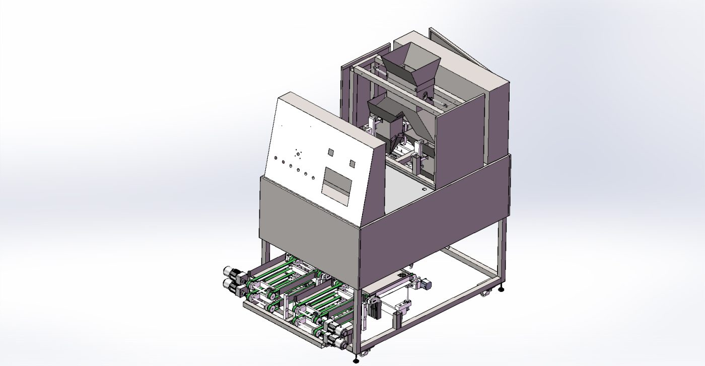 industrial 3D model Loose bag packing machine - MACHINE - WORLD