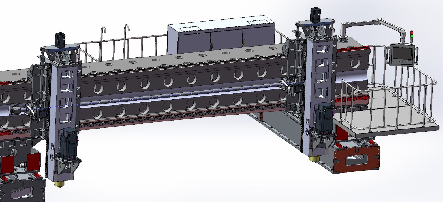 industrial 3D model Mobile CNC Aircraft Drilling Rig 6060 Gantry ...