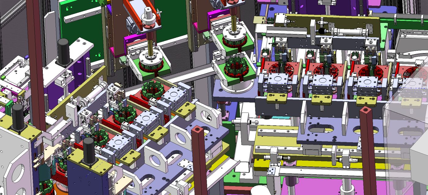 industrial 3D model Motor stator assembly machine - MACHINE - WORLD