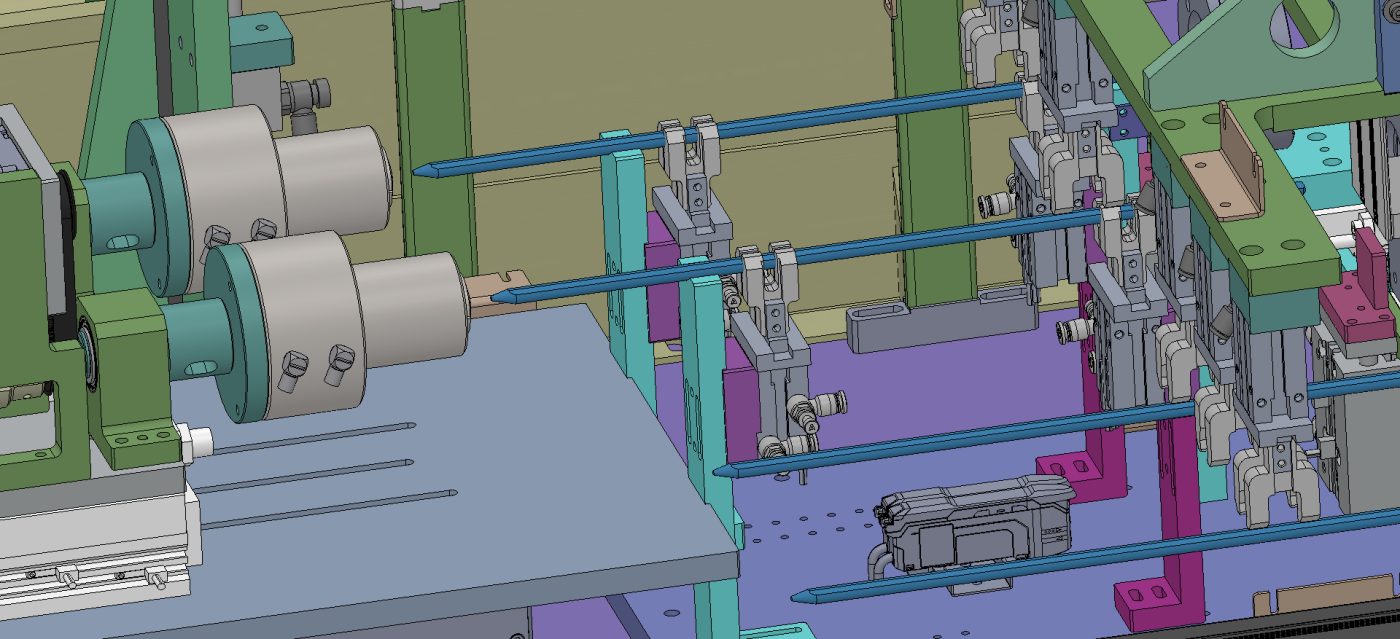 industrial 3D model Powder filling line dosing rod laser marking ...