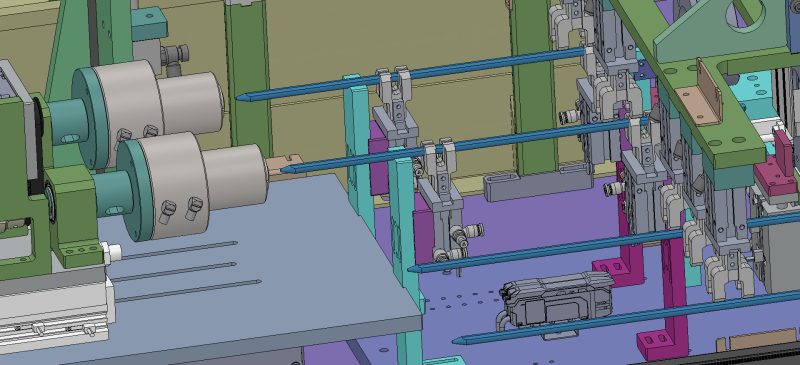 industrial 3D model Powder filling line dosing rod laser marking ...