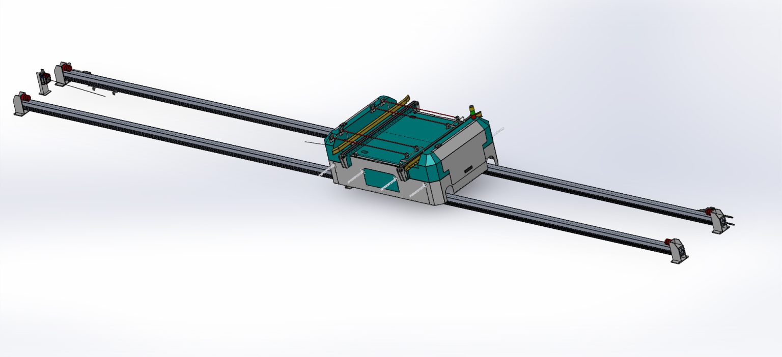 industrial 3D model RGV shuttle actual production - MACHINE - WORLD