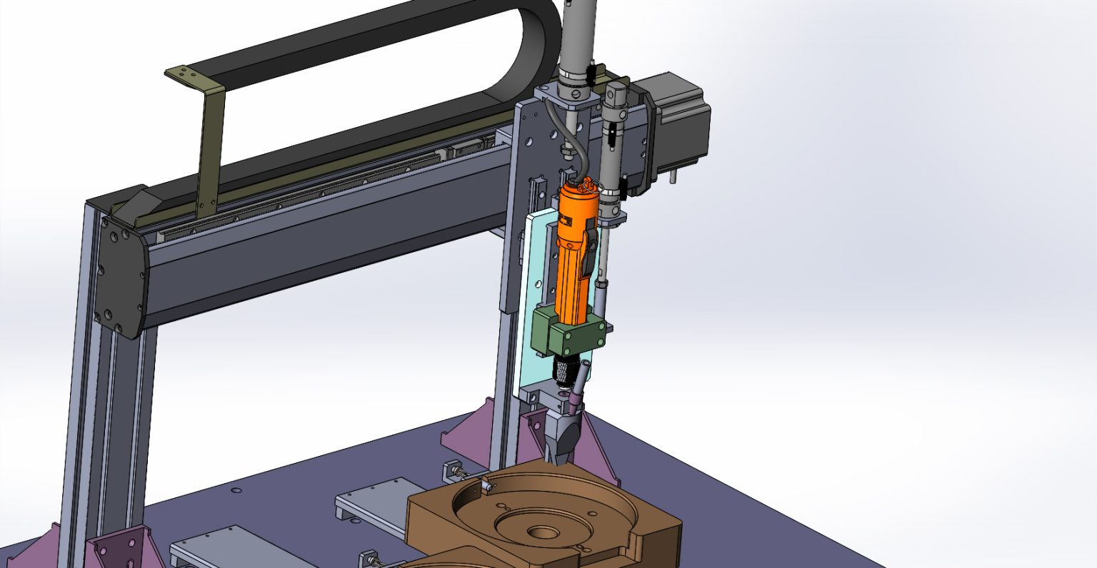 industrial 3D model Single end locking screw mechanism - MACHINE - WORLD