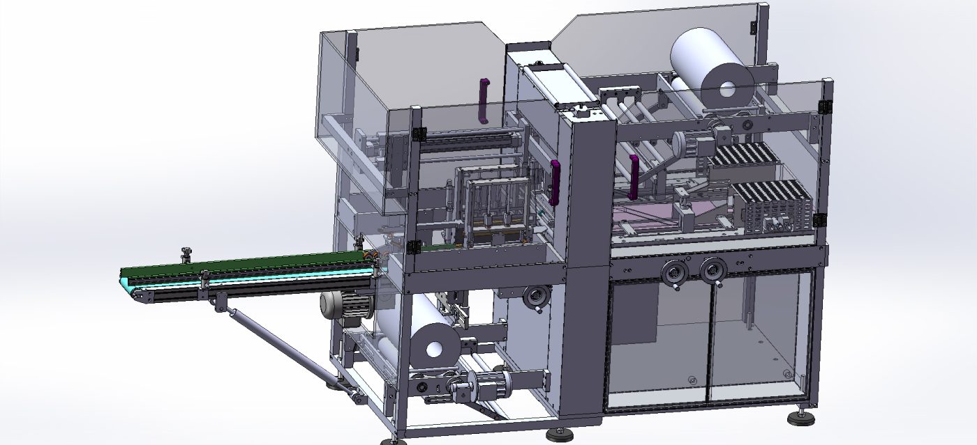 industrial 3D model Six film carton laminating machine - MACHINE - WORLD