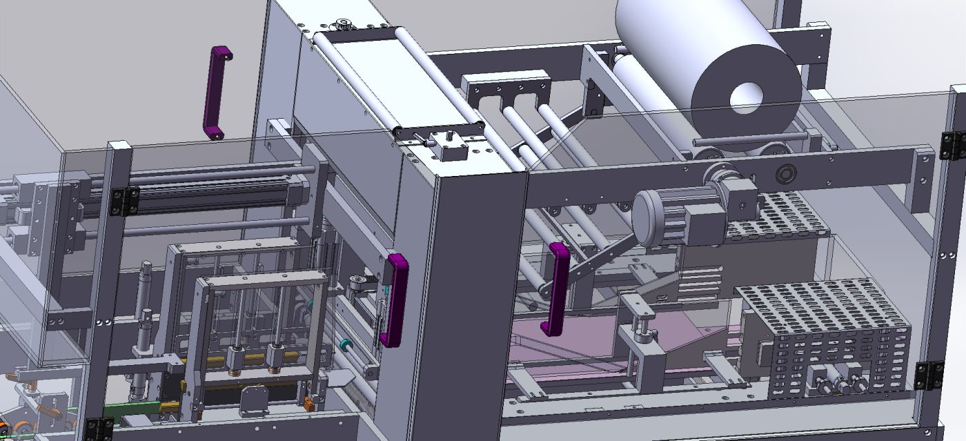 industrial 3D model Six film carton laminating machine - MACHINE - WORLD