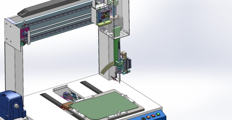 industrial 3D model Three axis welding machine - MACHINE - WORLD