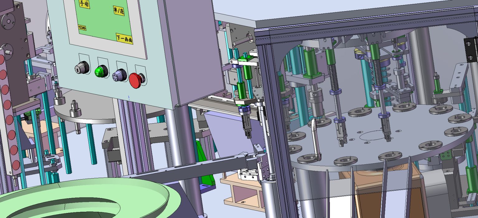 industrial 3D model Assembly machine integrates riveting screwing nut ...