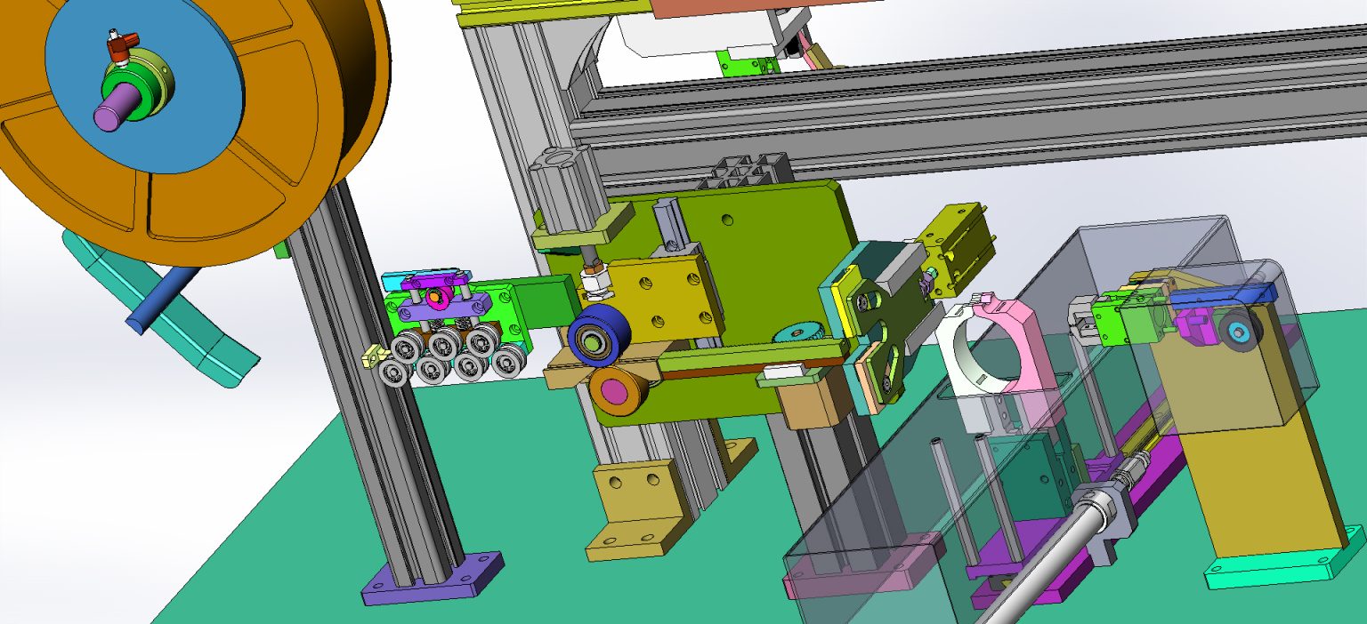 industrial 3D model Automatic strapping machine for wrapping products ...