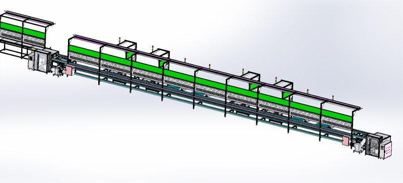 industrial 3D model Dual speed chain assembly line - MACHINE - WORLD