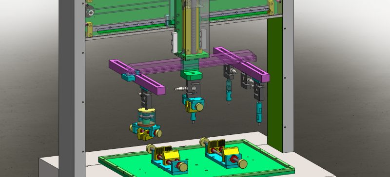 industrial 3D model Three axis load testing machine - MACHINE - WORLD