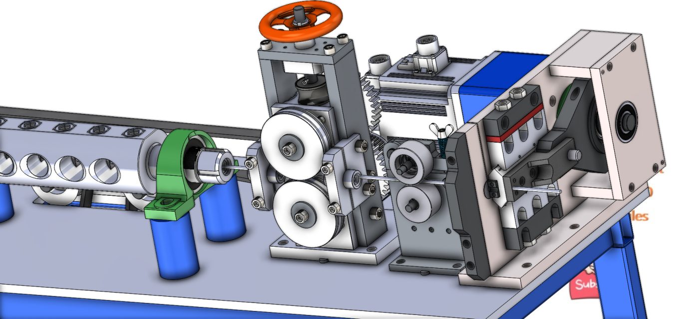 industrial 3D model Wire straightening machine - MACHINE - WORLD