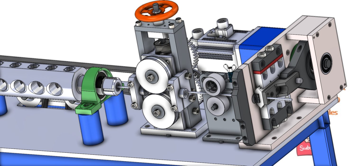industrial 3D model Wire straightening machine - MACHINE - WORLD