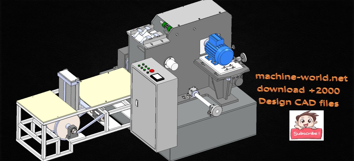 industrial 3D model 2 head wood cutting machine - MACHINE - WORLD
