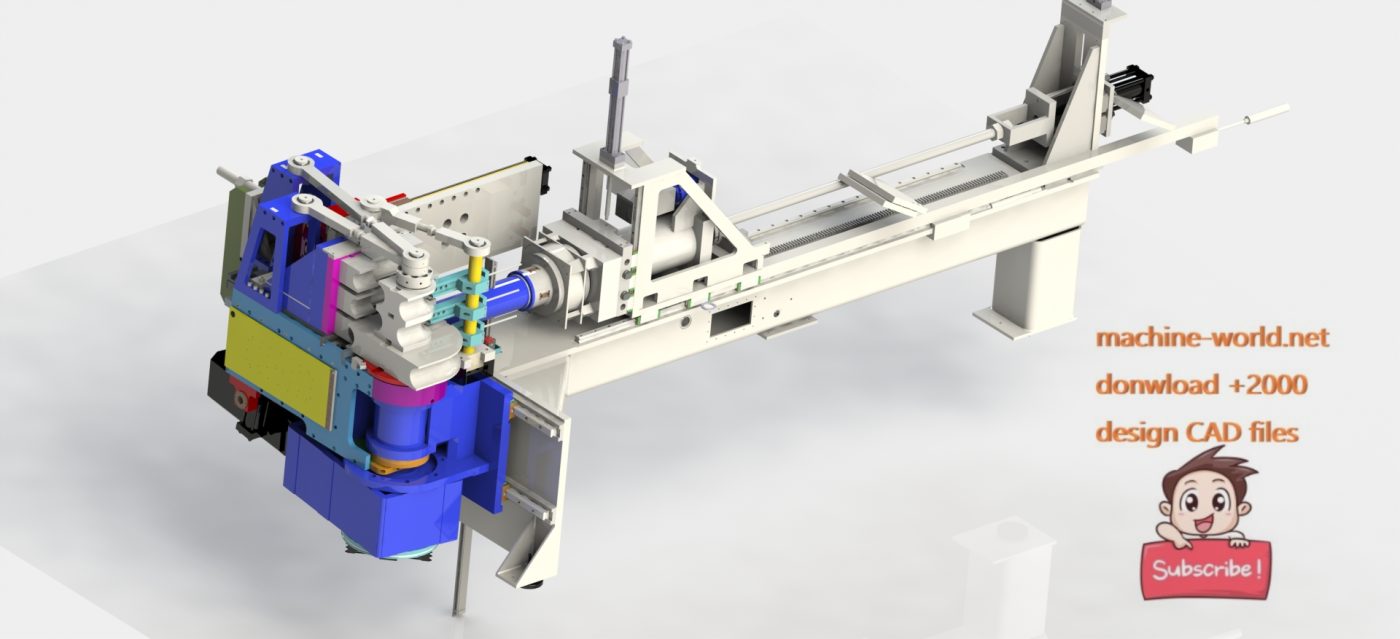 industrial 3D model Automatic CNC pipe bending machine - MACHINE - WORLD