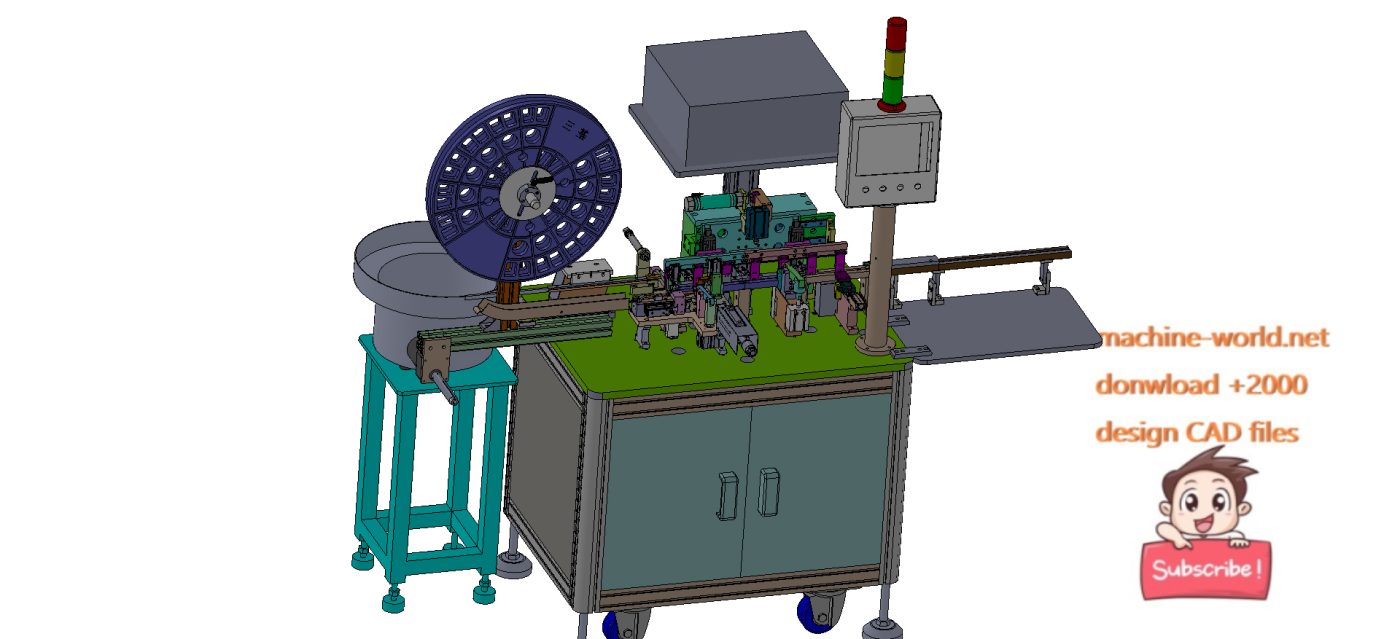 industrial 3D model Automatic MICRO usb assembly machine - MACHINE - WORLD