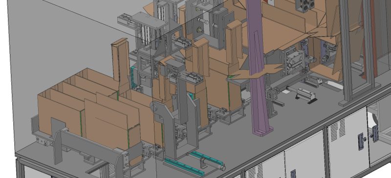 industrial 3D model Automatic box folding machine - MACHINE - WORLD