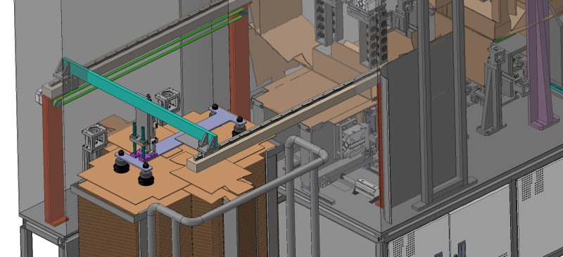 industrial 3D model Automatic box folding machine - MACHINE - WORLD