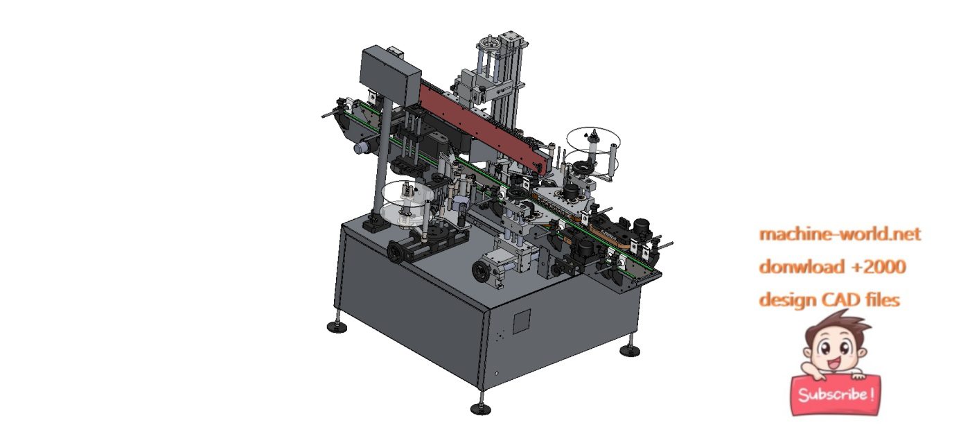 industrial 3D model Packaging labeling machine - MACHINE - WORLD