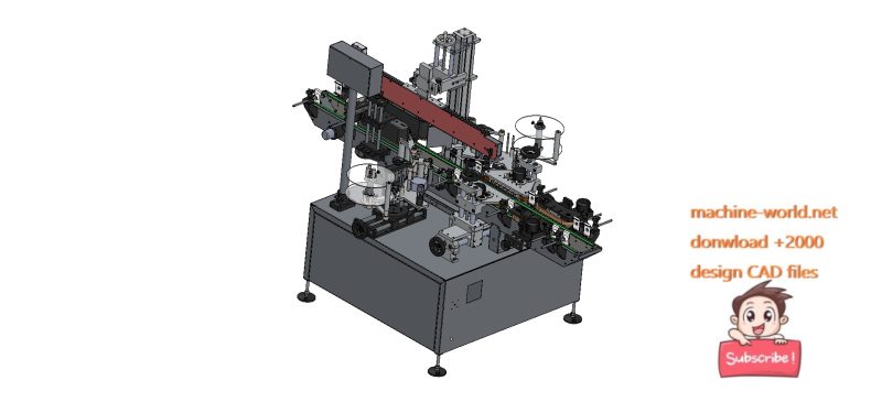 industrial 3D model Automatic labeling machine - MACHINE - WORLD