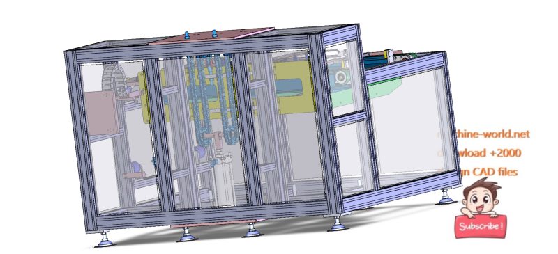 industrial 3D model Automatic locking latch module lift tray unit ...