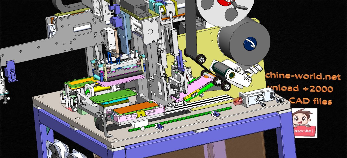 industrial 3D model Light conductive sheet laminating machine - MACHINE ...