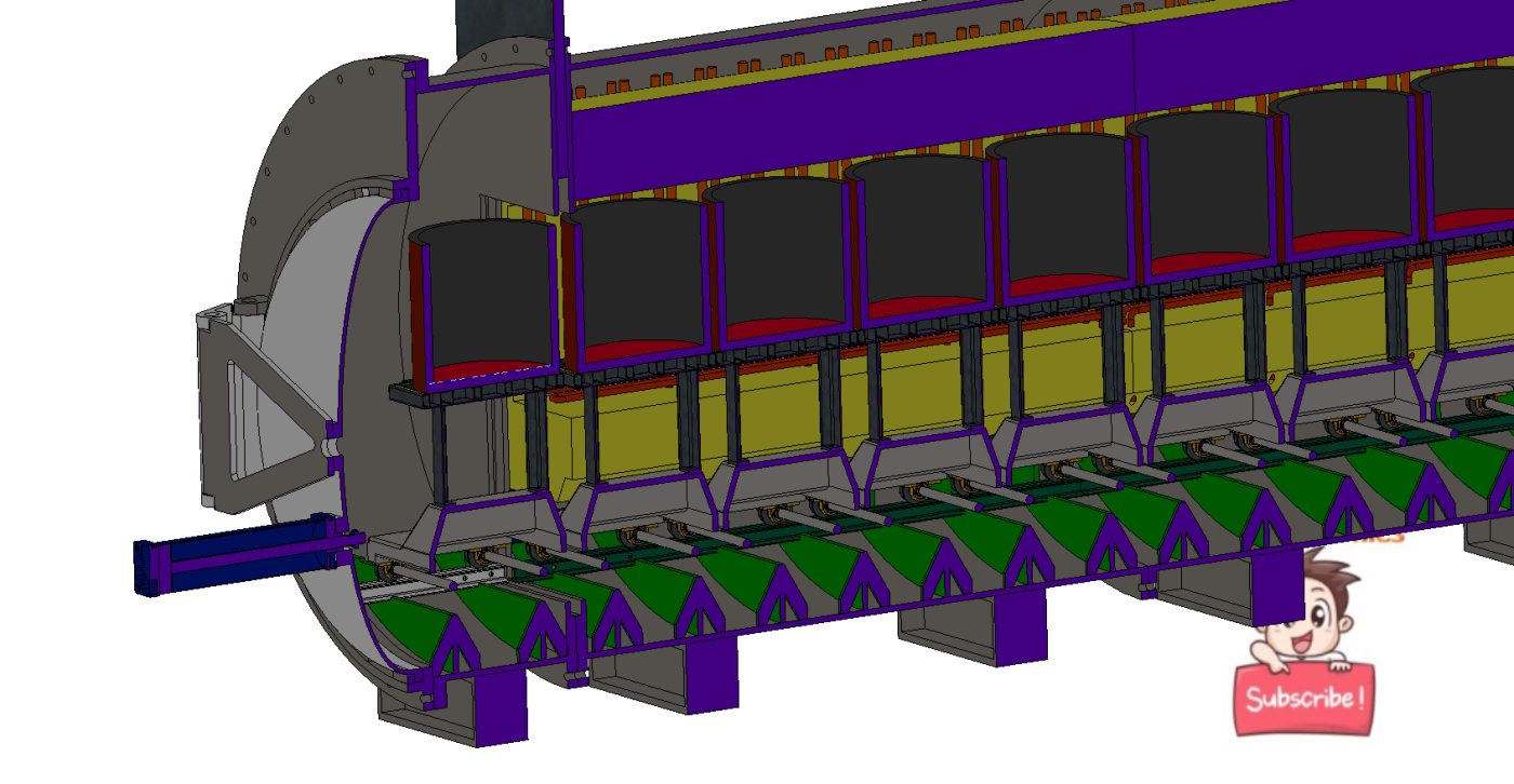 industrial 3D model Continuous high temperature purification furnace ...