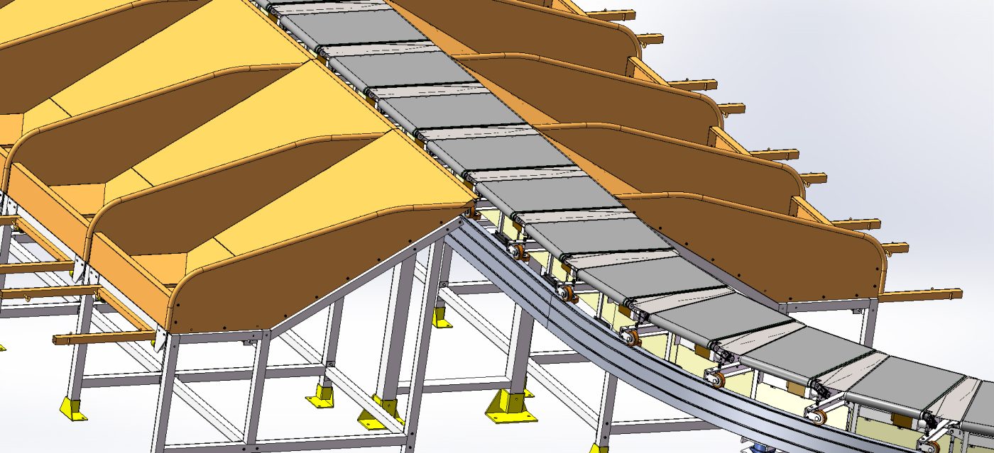 industrial 3D model Cross Belt Sorter Conveyors - MACHINE - WORLD