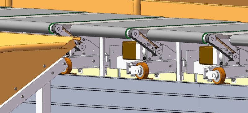 industrial 3D model Cross Belt Sorter Conveyors - MACHINE - WORLD